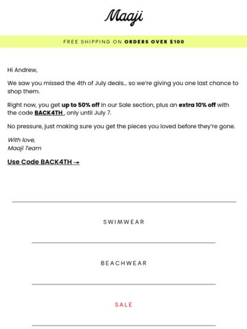 Email Inspiration from Maaji - Email Love