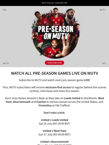 Email Inspiration from Manchester United - Email Love
