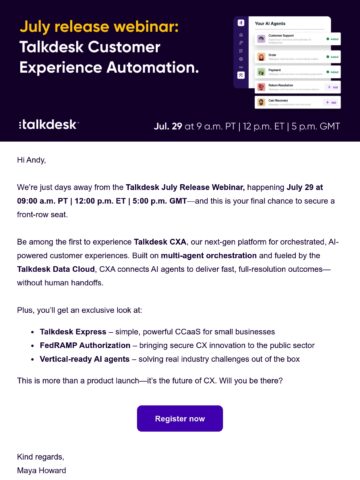 Email Inspiration from Maya Howard - Email Love