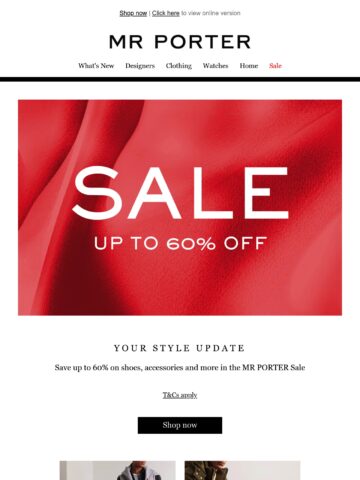 Email Inspiration from MR PORTER - Email Love