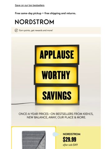Email Inspiration from NORDSTROM Anniversary Sale - Email Love