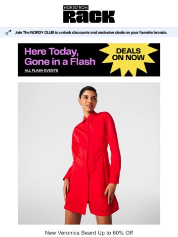 Email Inspiration from NORDSTROM RACK FLASH - Email Love