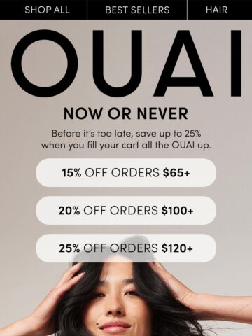 Email Inspiration from OUAI - Email Love