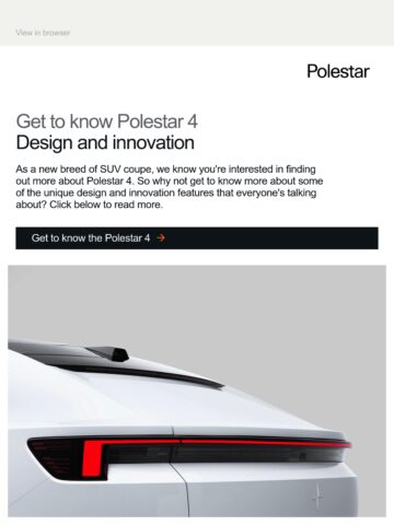 Email Inspiration from Polestar - Email Love
