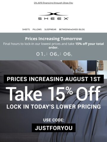 Email Inspiration from SHEEX - Email Love