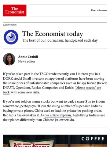 Email Inspiration from The Economist today - Email Love