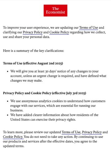 Email Inspiration from The Economist - Email Love