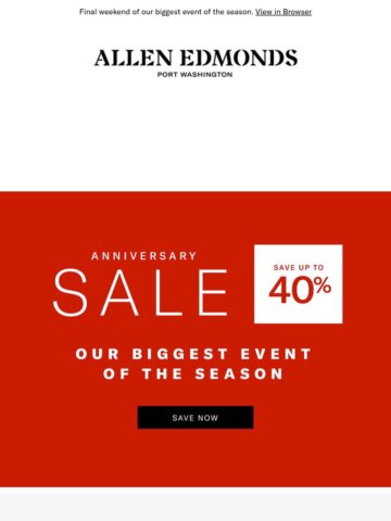 Email Inspiration from Allen Edmonds - Email Love
