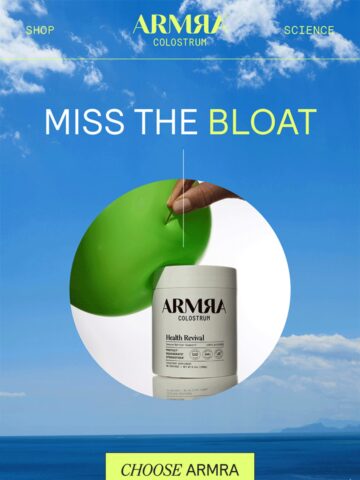Email Inspiration from ARMRA Colostrum - Email Love