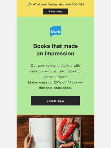 Email Inspiration from Blurb - Email Love