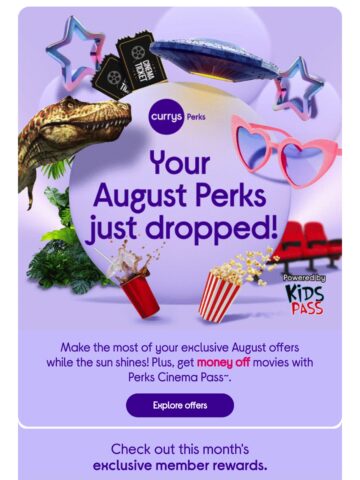 Email Inspiration from Currys Perks - Email Love