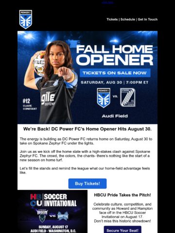 Email Inspiration from DC Power FC - Email Love
