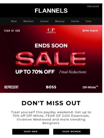 Email Inspiration from FLANNELS - Email Love