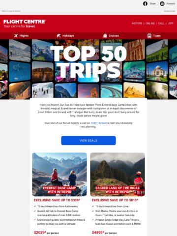 Email Inspiration from Flight Centre - Email Love