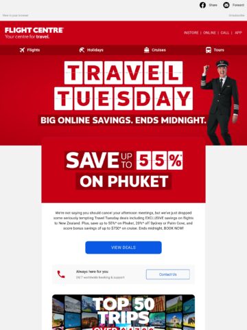 Email Inspiration from Flight Centre - Email Love
