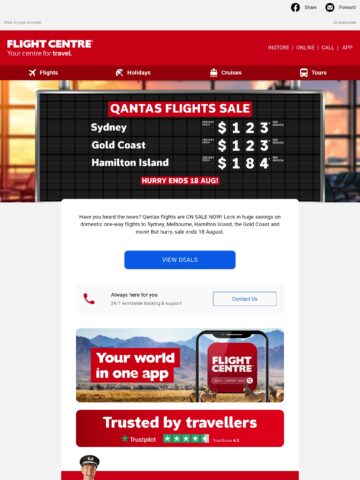 Email Inspiration from Flight Centre - Email Love