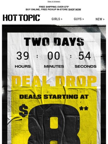 Email Inspiration from Hot Topic - Email Love
