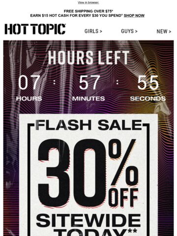 Email Inspiration from Hot Topic - Email Love