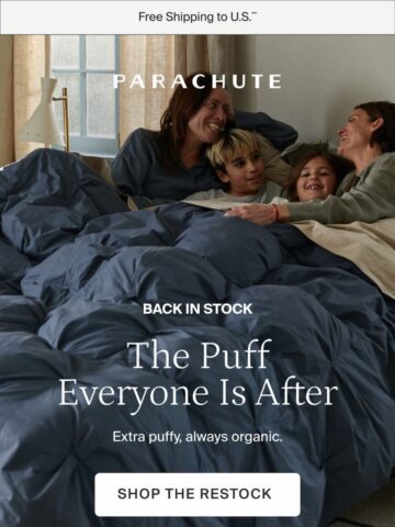 Email Inspiration from Parachute - Email Love
