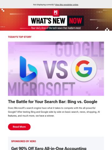 Email Inspiration from PCMag What's New Now - Email Love
