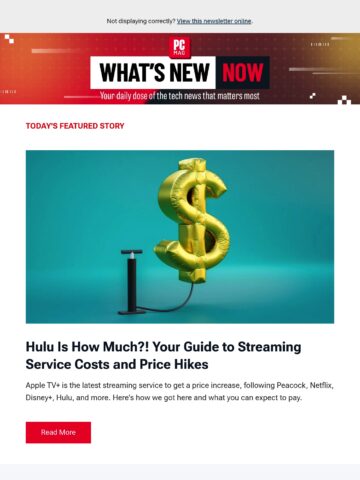 Email Inspiration from PCMag What's New Now - Email Love