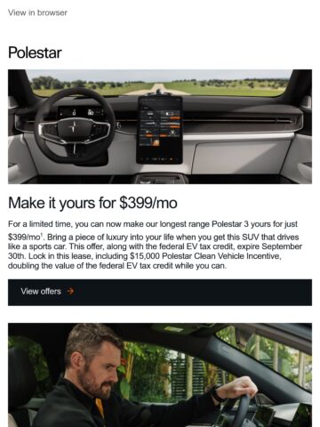 Email Inspiration from Polestar - Email Love
