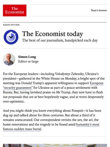 Email Inspiration from The Economist today - Email Love