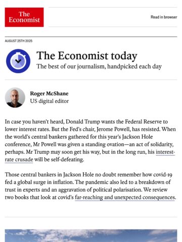 Email Inspiration from The Economist today - Email Love