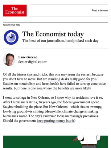 Email Inspiration from The Economist today - Email Love