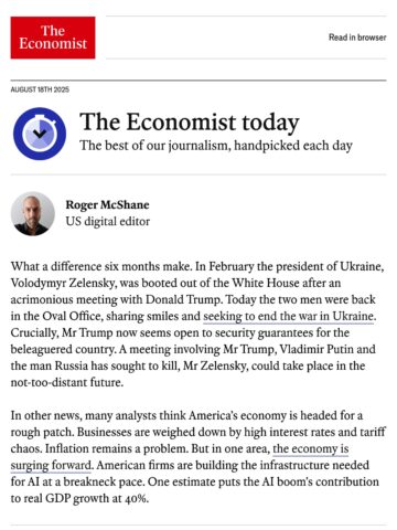 Email Inspiration from The Economist today - Email Love