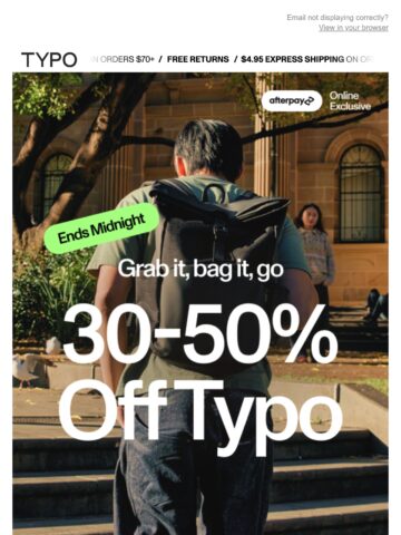 Email Inspiration from Typo - Email Love
