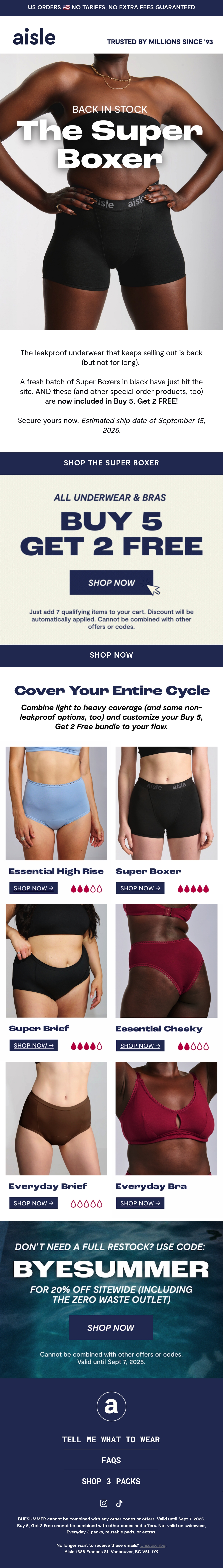 Email Inspiration from Aisle - Email Love