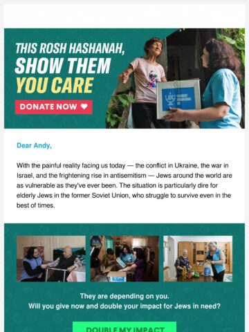 Email Inspiration from Annie Sandler, JDC - Email Love