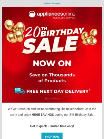 Email Inspiration from Appliances Online - Email Love