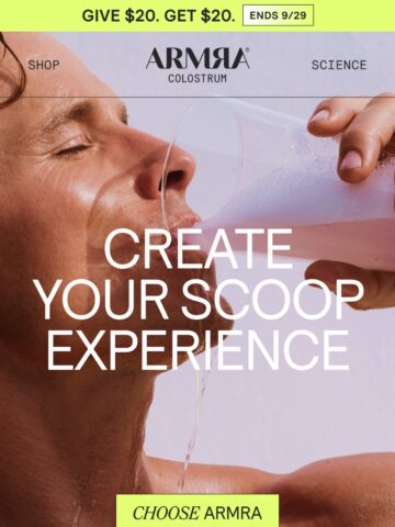 Email Inspiration from ARMRA Colostrum - Email Love