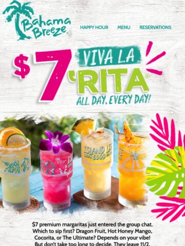 Email Inspiration from Bahama Breeze - Email Love