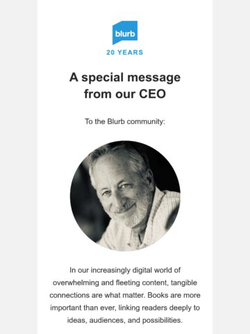 Email Inspiration from Blurb - Email Love