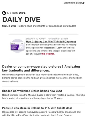 Email Inspiration from C-Store Dive - Email Love