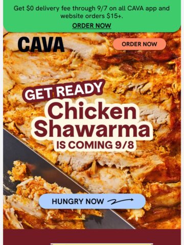 Email Inspiration from CAVA - Email Love