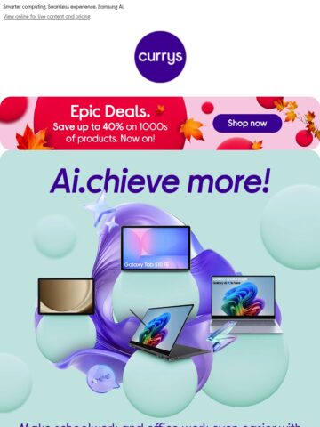 Email Inspiration from Currys - Email Love