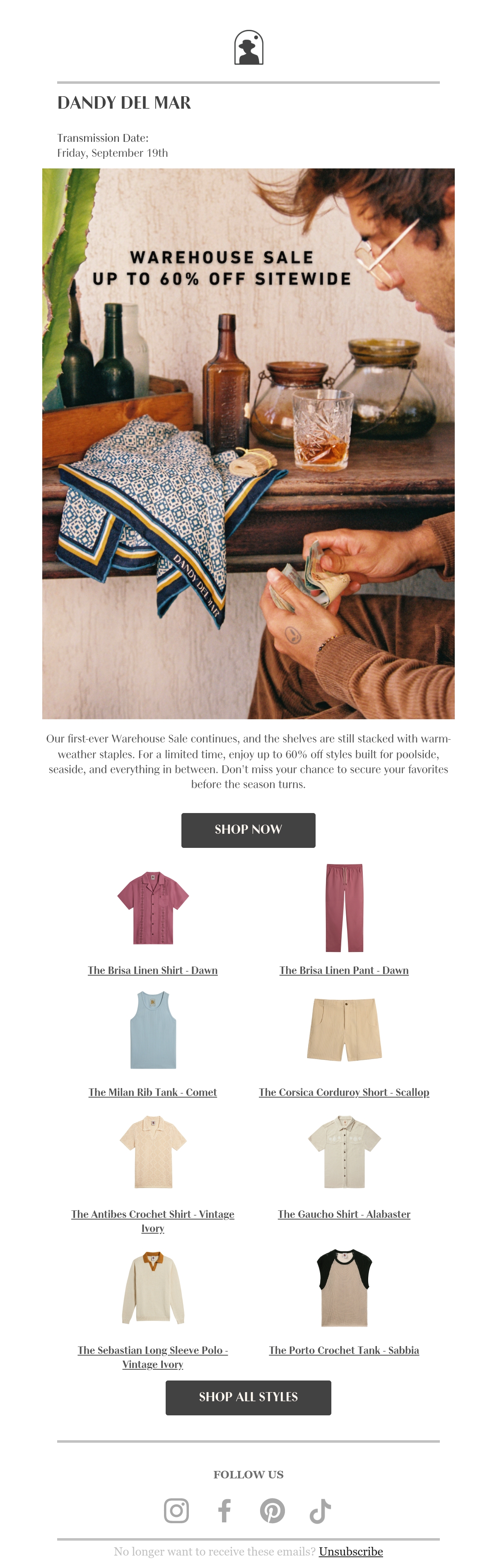 Email Inspiration from DANDY DEL MAR - Email Love