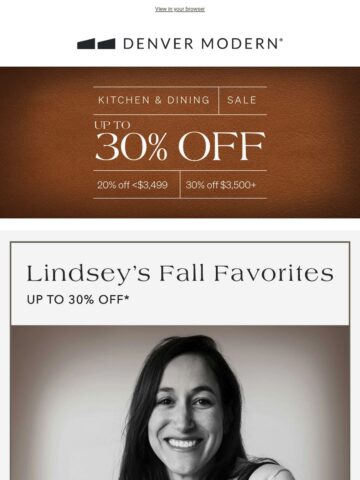 Email Inspiration from Denver Modern - Email Love