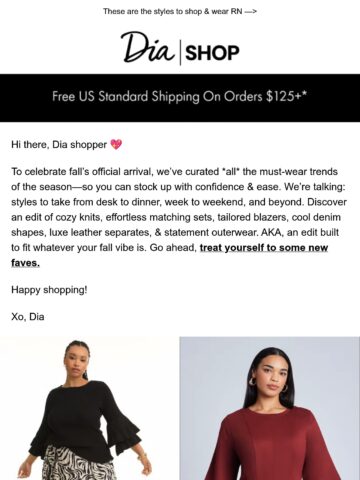 Email Inspiration from Dia Shop - Email Love