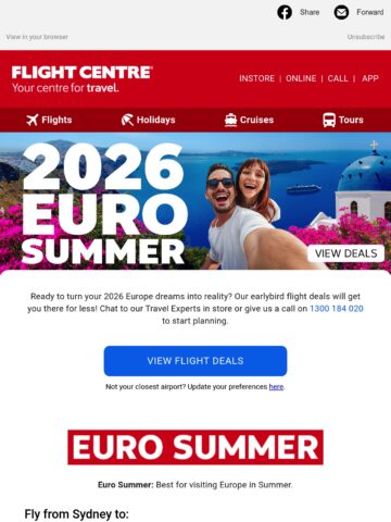 Email Inspiration from Flight Centre - Email Love