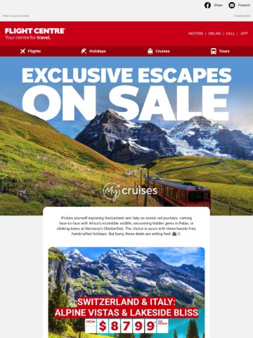 Email Inspiration from Flight Centre - Email Love