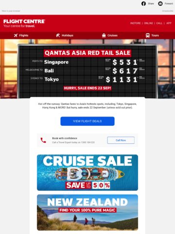Email Inspiration from Flight Centre - Email Love