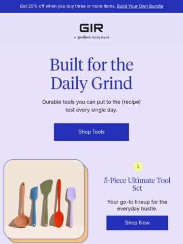 Email Inspiration from GIR by Pattern Brands - Email Love