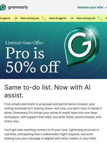 Email Inspiration from Grammarly - Email Love
