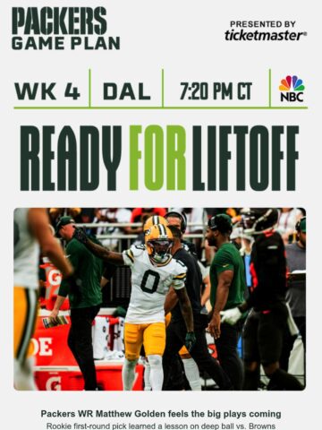Email Inspiration from Green Bay Packers - Email Love