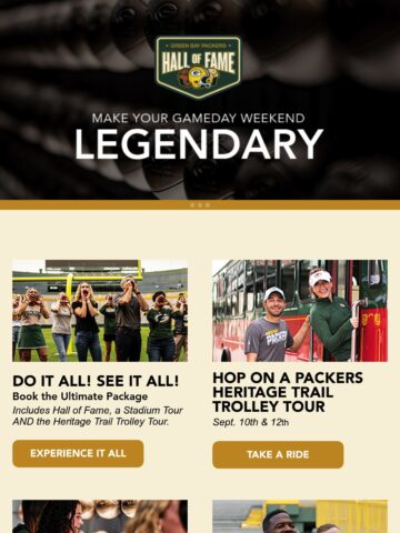 Email Inspiration from Green Bay Packers - Email Love